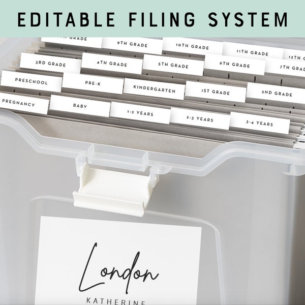 Printable File Labels - Etsy