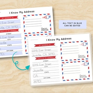 Address Kids Worksheet Address Practice Learning Life Skills Busy ...