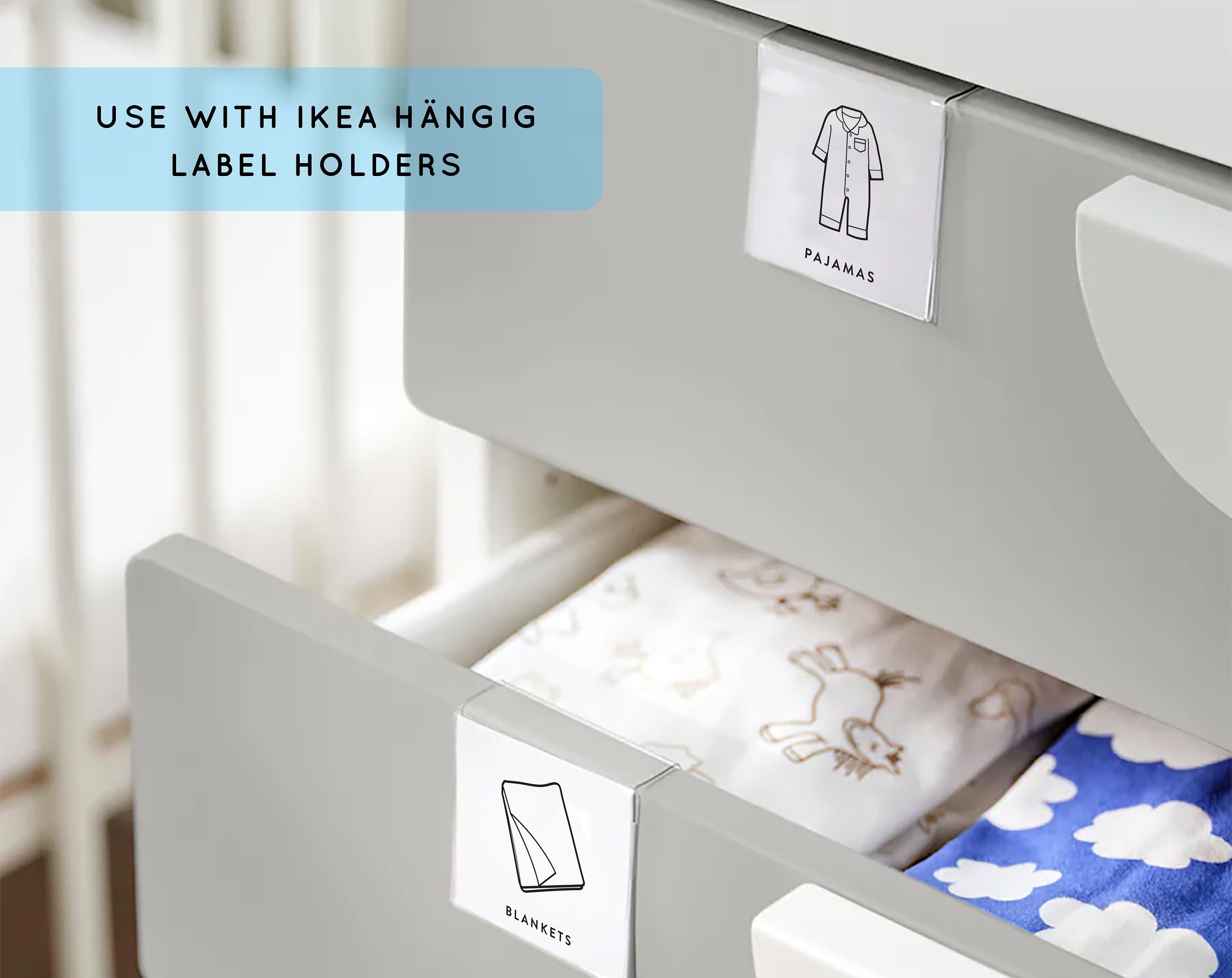 Nursery Labels Clothing Dresser Drawers Baby Kids Closet - Etsy