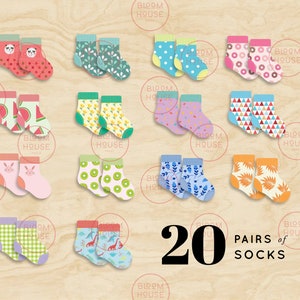 Matching Socks Game Montessori Cards Pattern Matching Sorting Memory ...