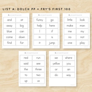MEGA Sight Words Builder Practice Spelling Game Dolch and Fry's First ...