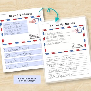 Address Kids Worksheet Address Practice Learning Life Skills Busy ...