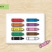 Crayons Color Matching 5 Languages: English, Spanish, French, Mandarin ...