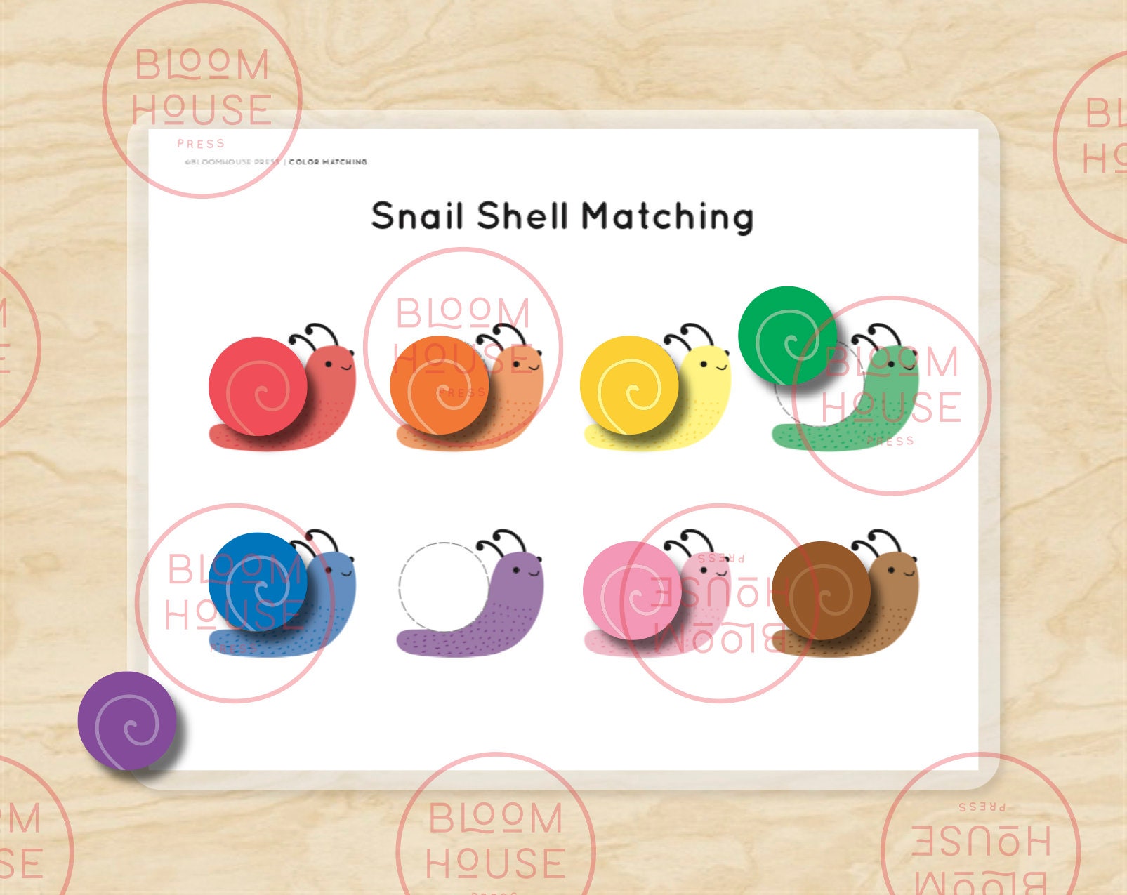 Toddler Color Matching Worksheets Flashcards Learning Binder | Etsy