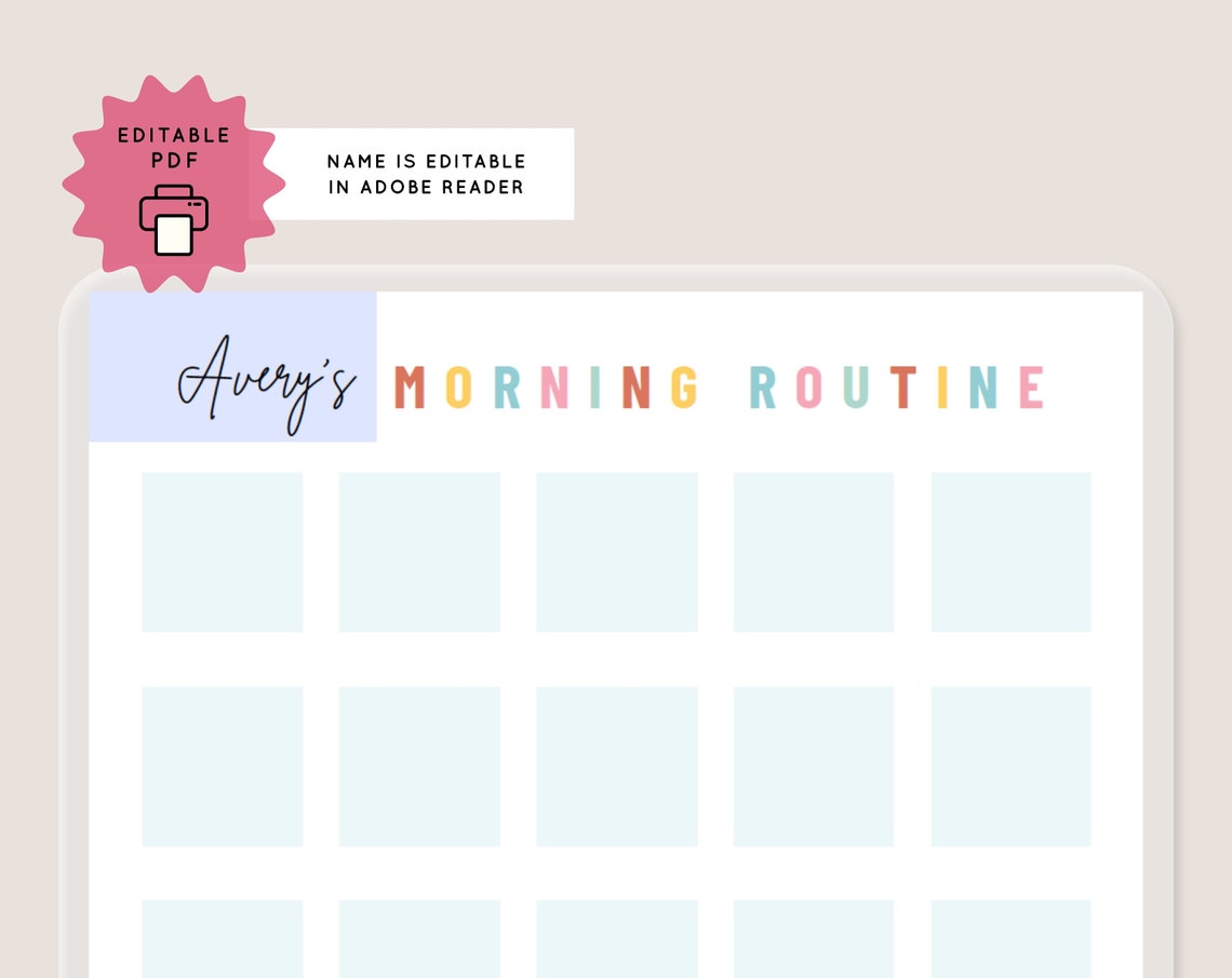Daily Visual Routine Chart with Cards Morning Afternoon | Etsy