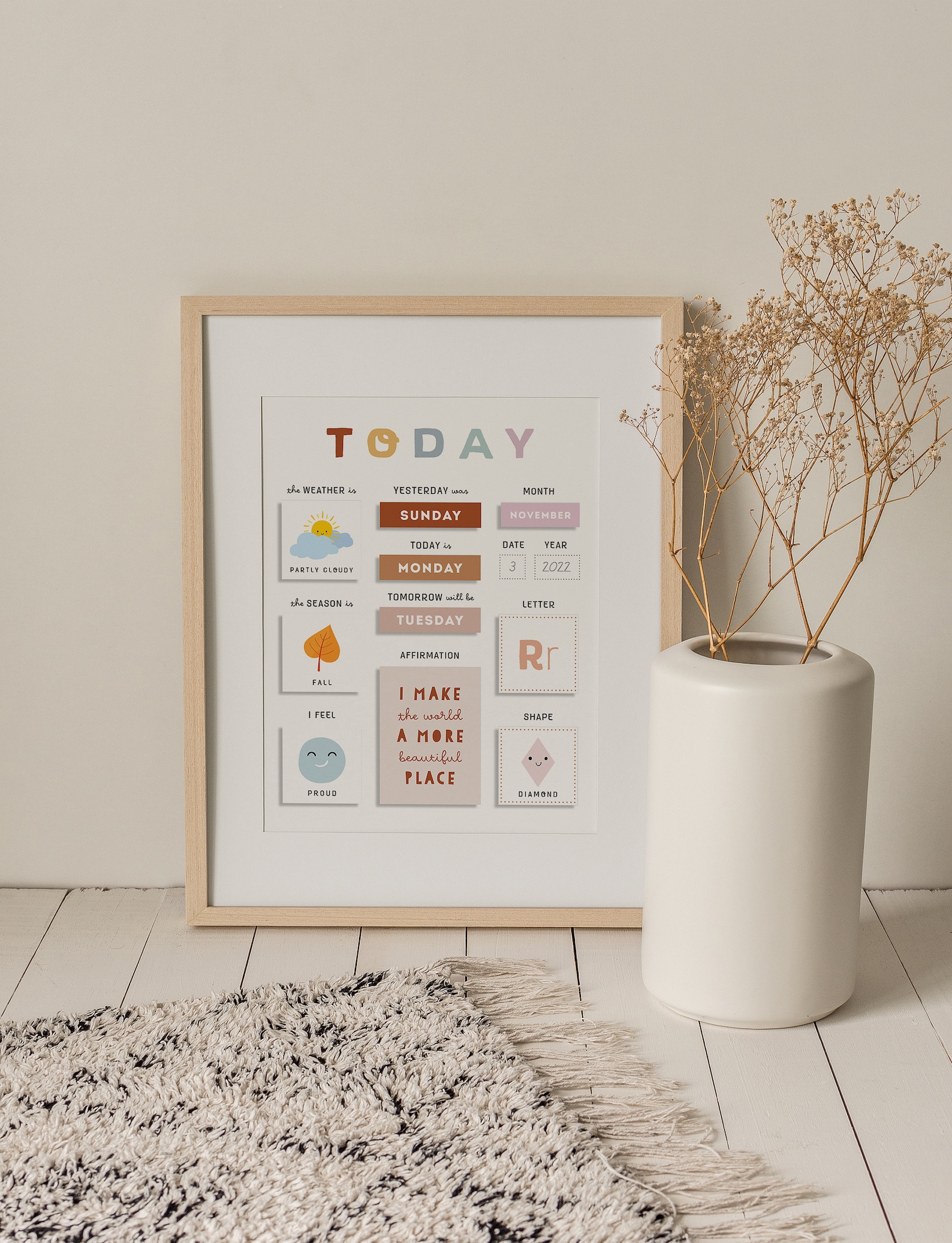 Daily Morning Board Circle Time Calendar Weather Seasons - Etsy