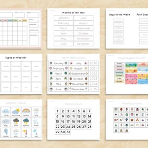 Perpetual Calendar Morning Board Weather Seasons US Holidays Months of ...