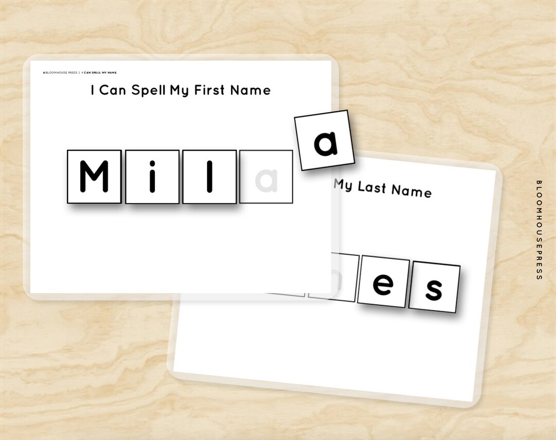 Personalized Name Matching I Can Spell My Name Puzzle First & Last Name ...