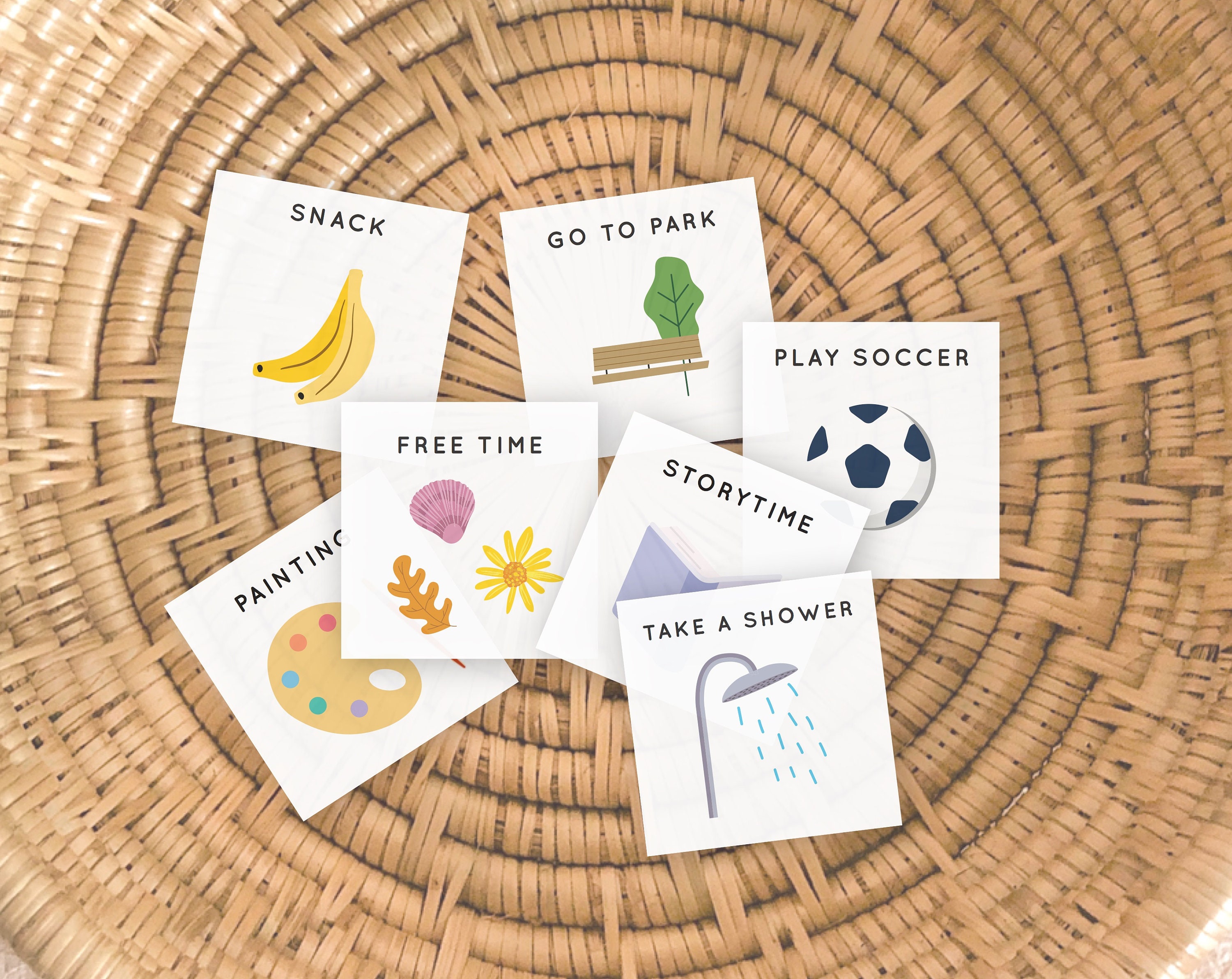 Daily Visual Routine Chart with Cards Morning Afternoon | Etsy