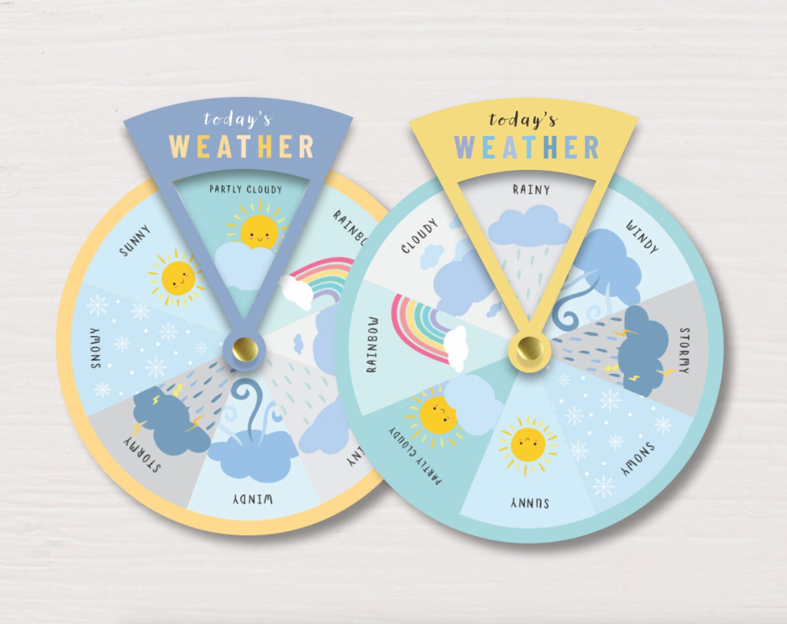 Weather Wheel Daily Today's Circle Time Game Printable - Etsy