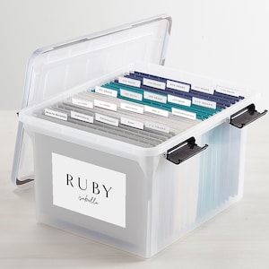 Printable Labels Filing System Milestone File Tab Organization School ...