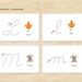 Cursive Cards Alphabet Outline Tracing Letters Flashcards Learning Play ...