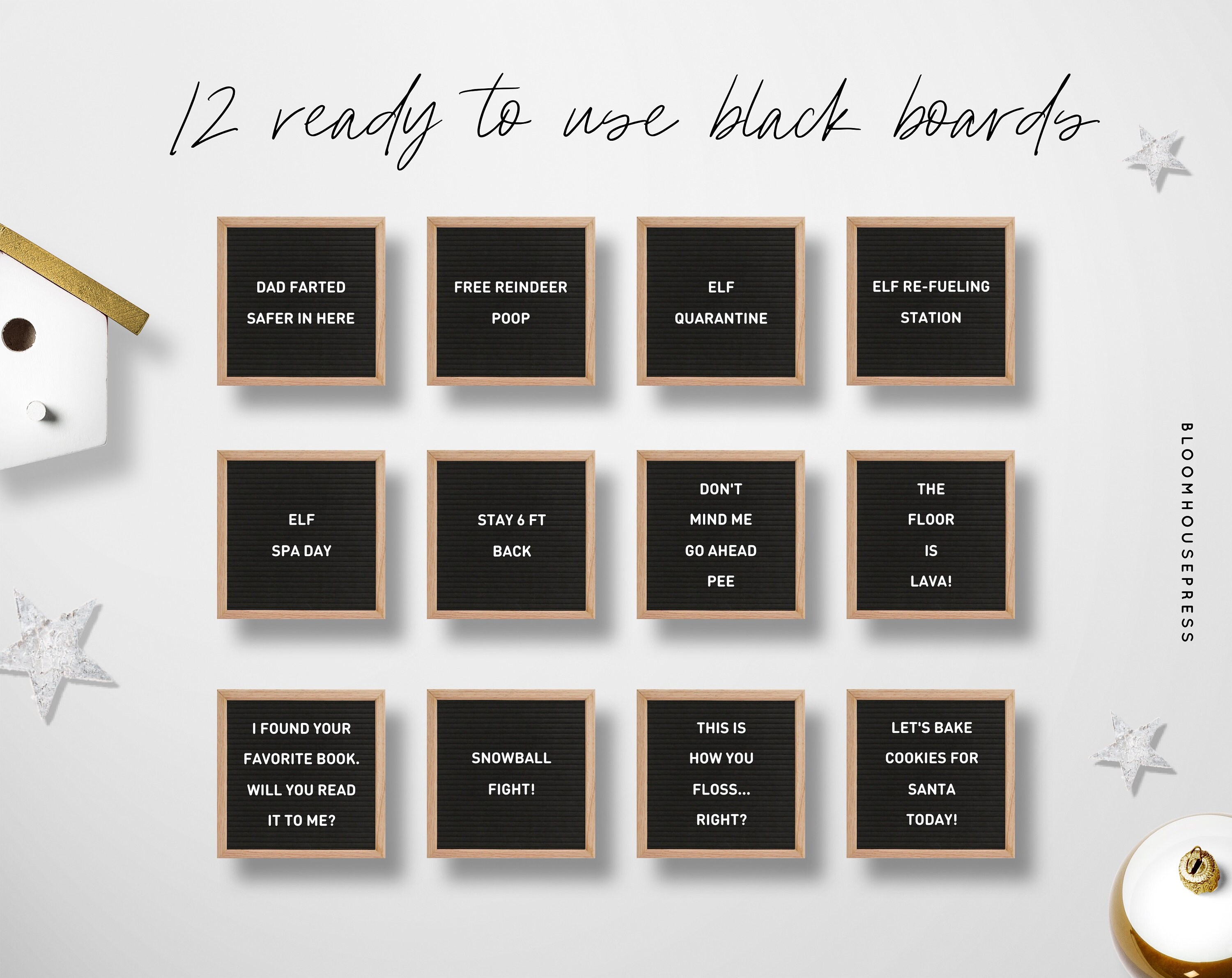 Mini Editable Letter Board Printable: White & Black Signs (PDF) - Etsy