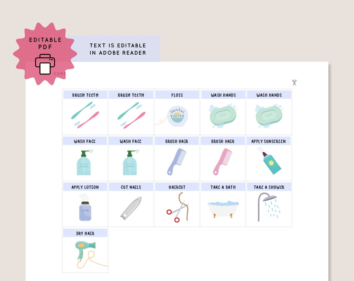 Editable Daily Visual Routine Cards Schedule for Kids Toddlers - Etsy