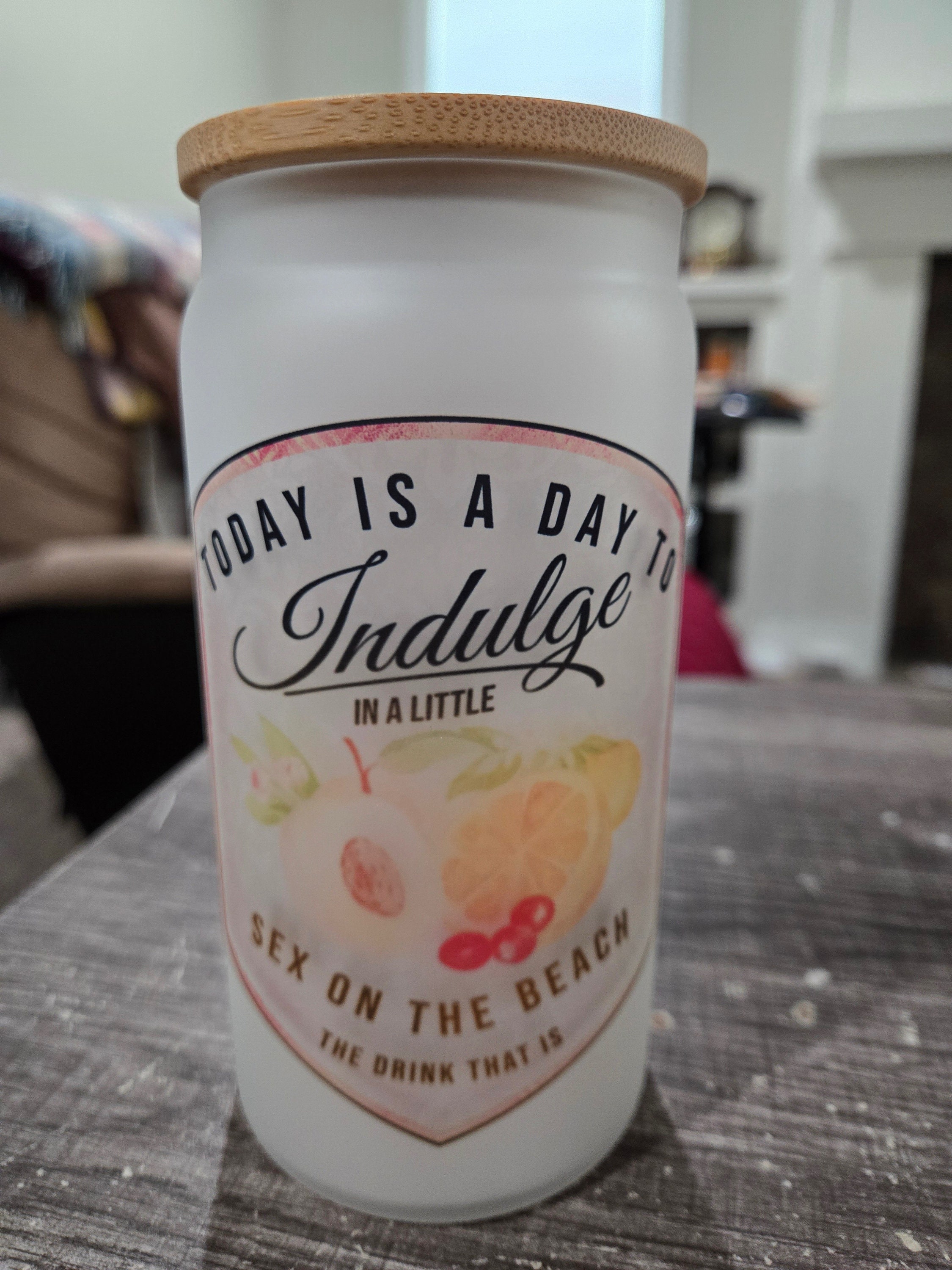 Drink Label 16oz Glass Cans - Etsy