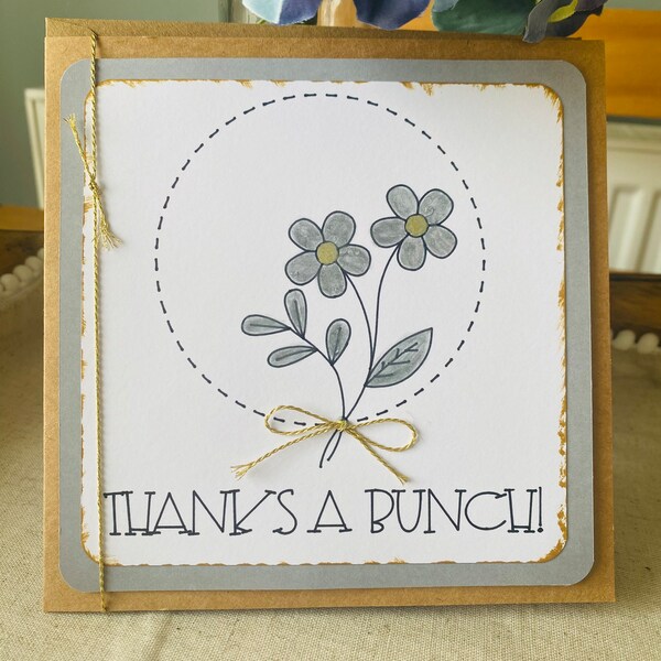 Hand Drawn Thank You Card - Etsy UK