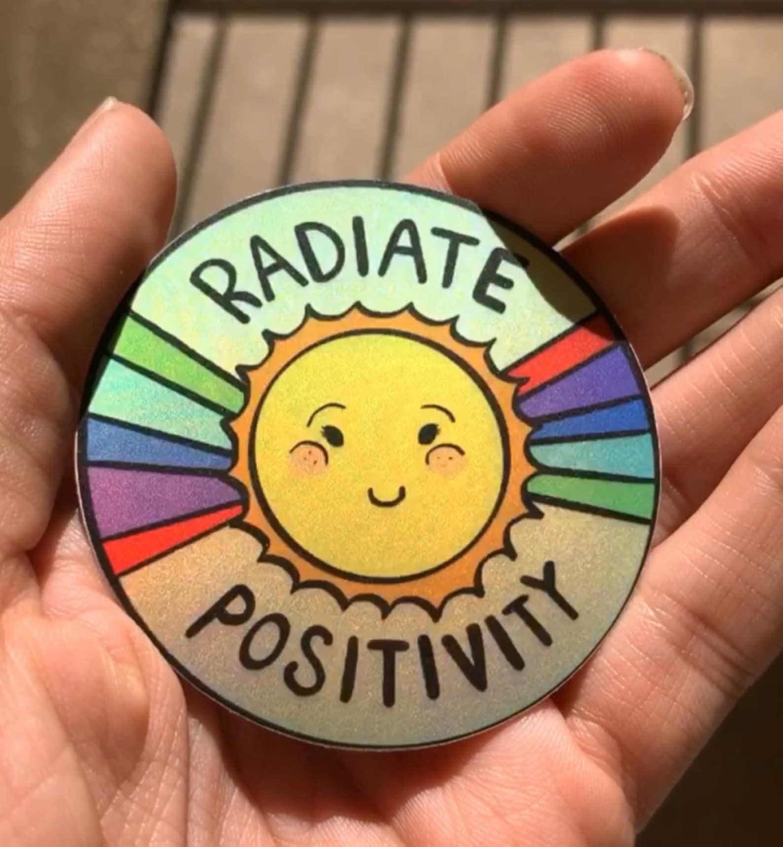 Radiate Positivity Vinyl Sticker - Etsy