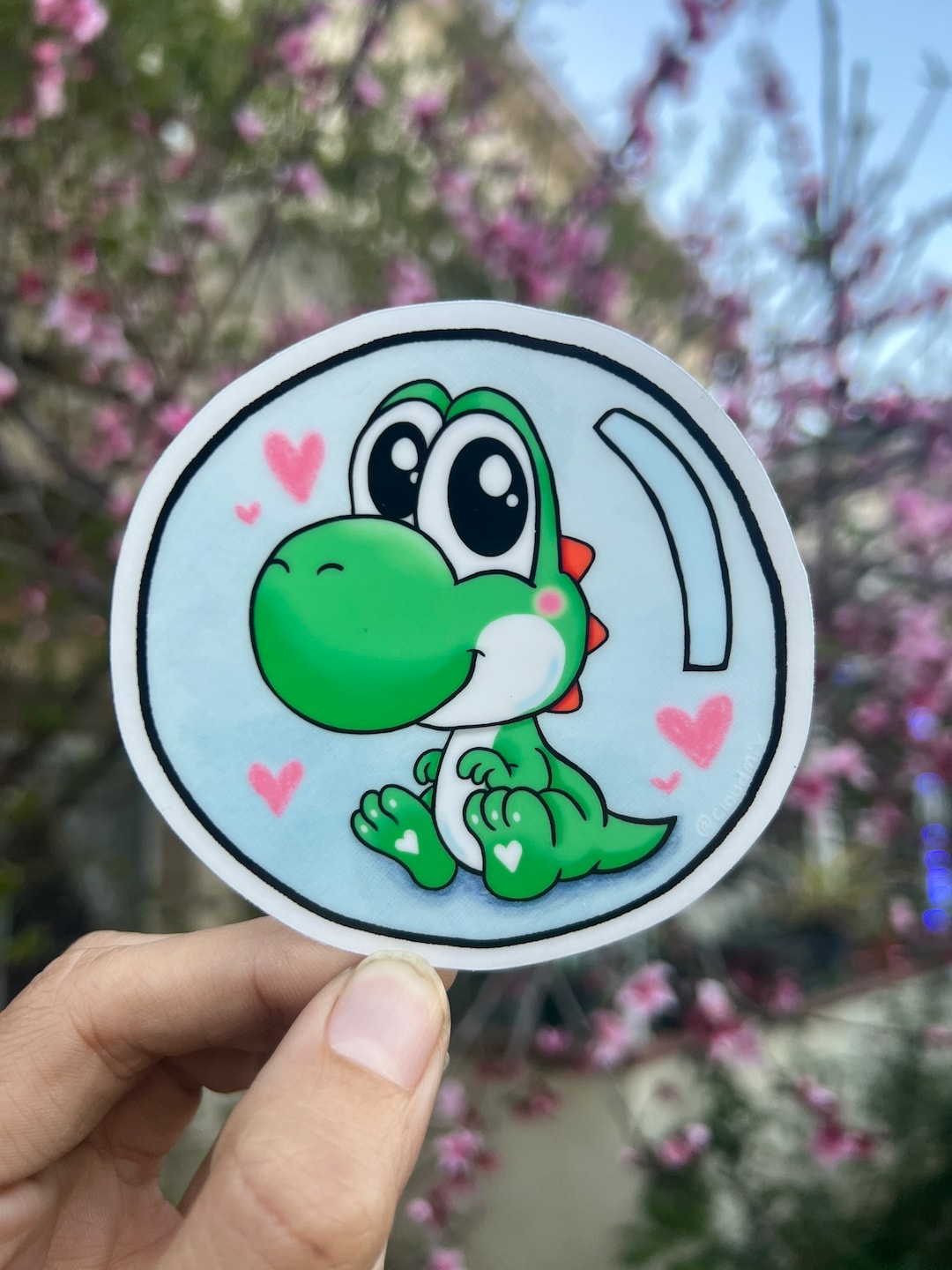 Yoshi in Bubble - Clear Sticker - Super Mario Bros. - Etsy