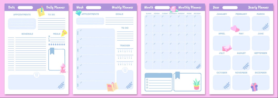 Goodnotes Digital Planner Bundle: Daily, Weekly, Monthly, Yearly (ipad ...