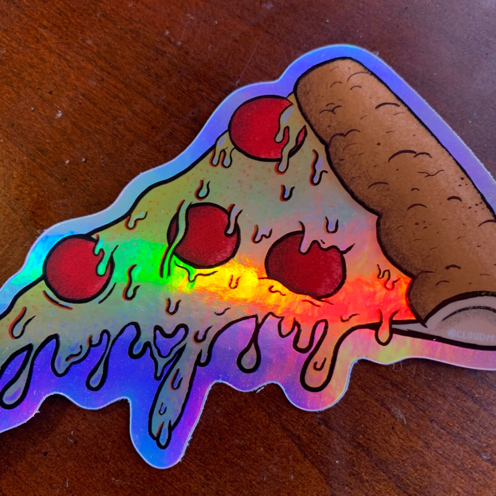 Pizza Holographic Vinyl Sticker - Etsy