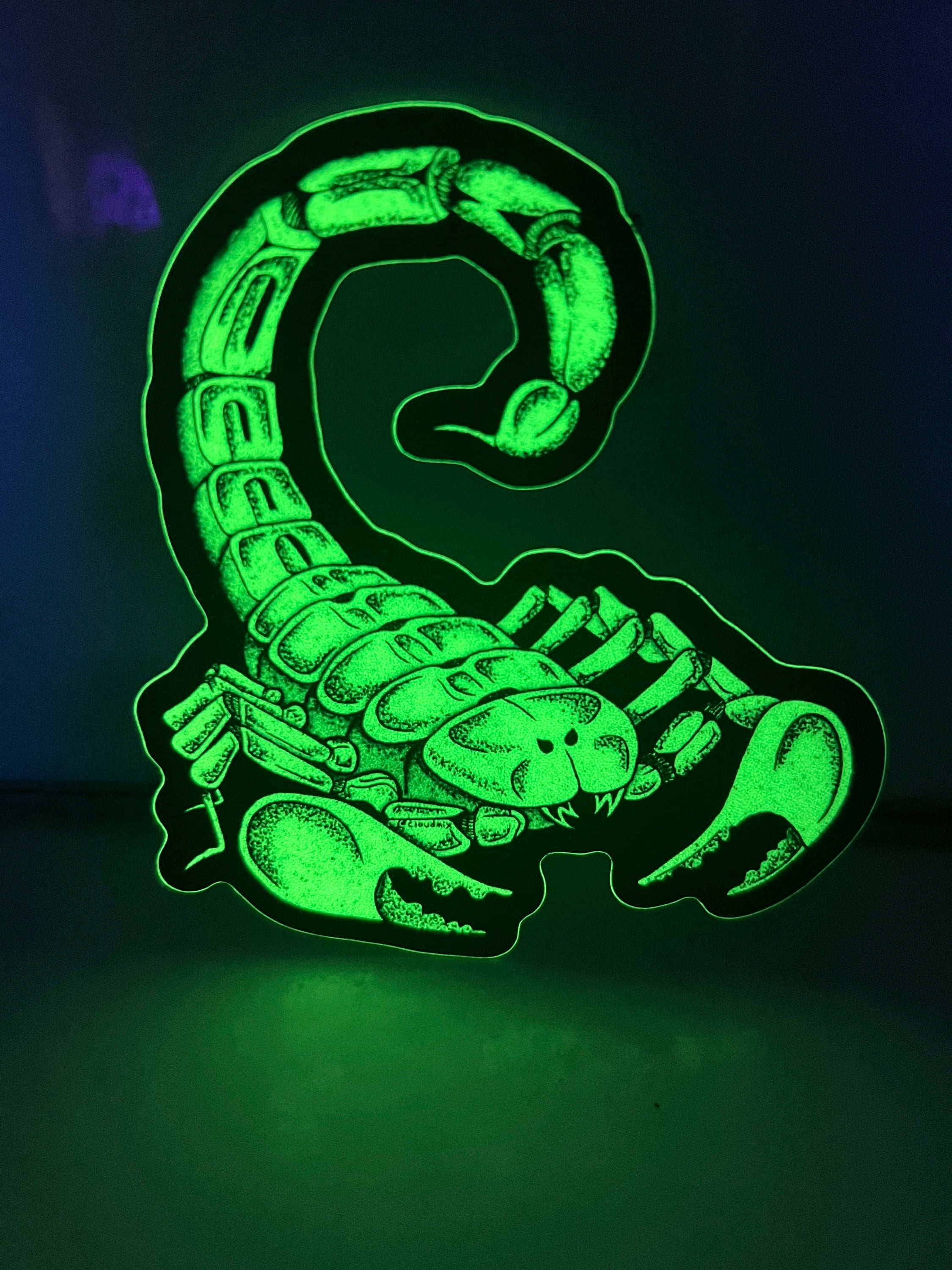 Scorpion Glow-in-the-dark Vinyl Sticker - Etsy