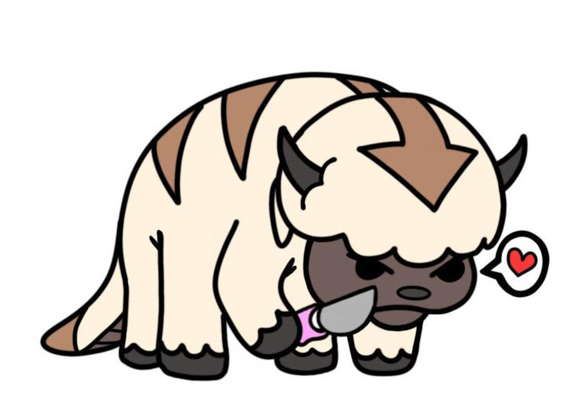 ATLA Appa and Momo With A Knife Meme Pins - Etsy Australia