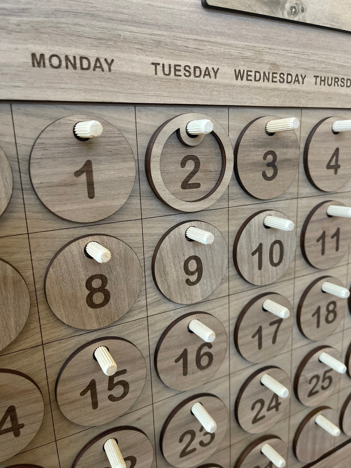 Forever Calendar Perpetual Wooden Calendar Monthly School - Etsy