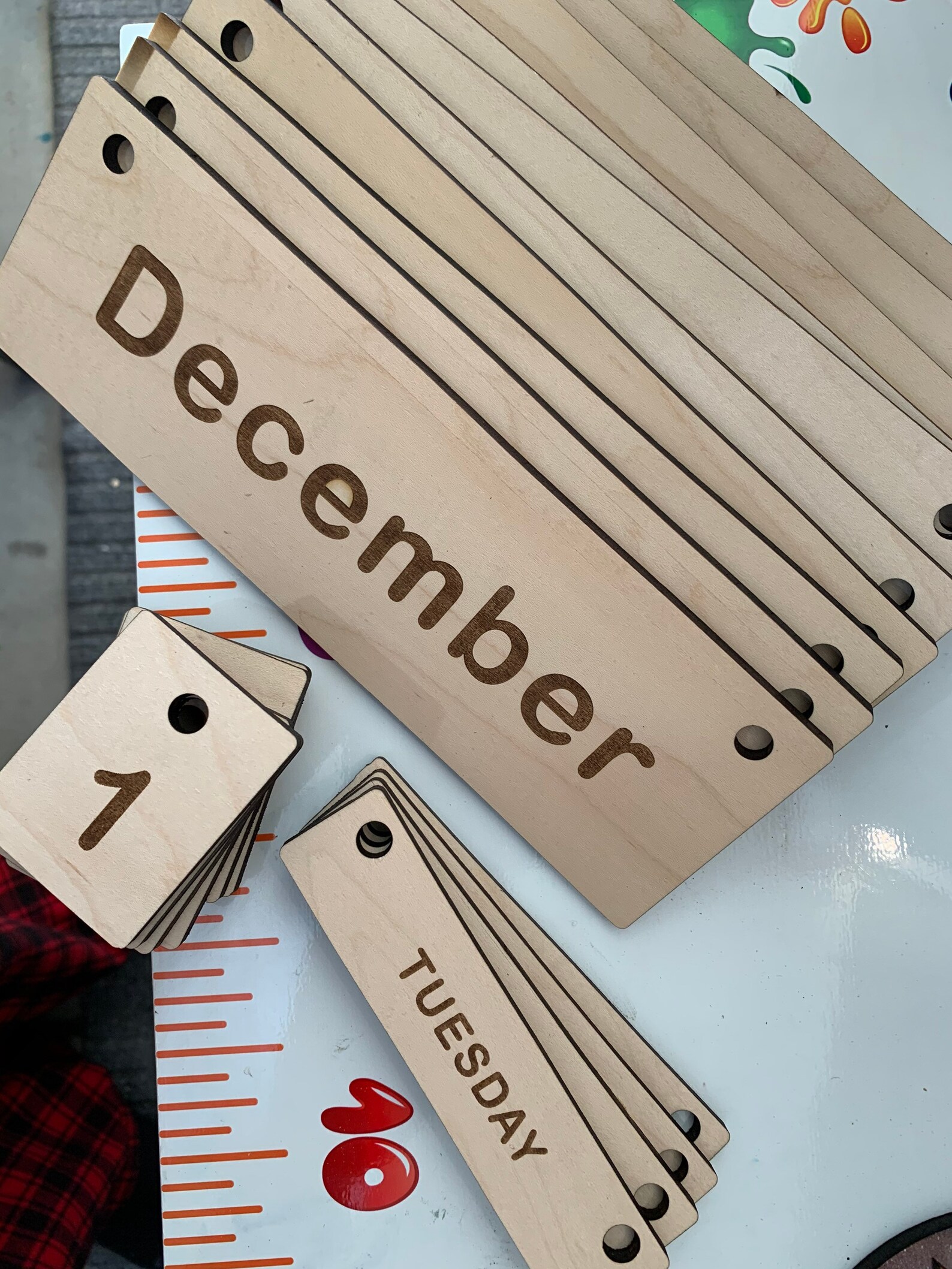 Forever Calendar Perpetual Wooden Calendar Monthly School | Etsy