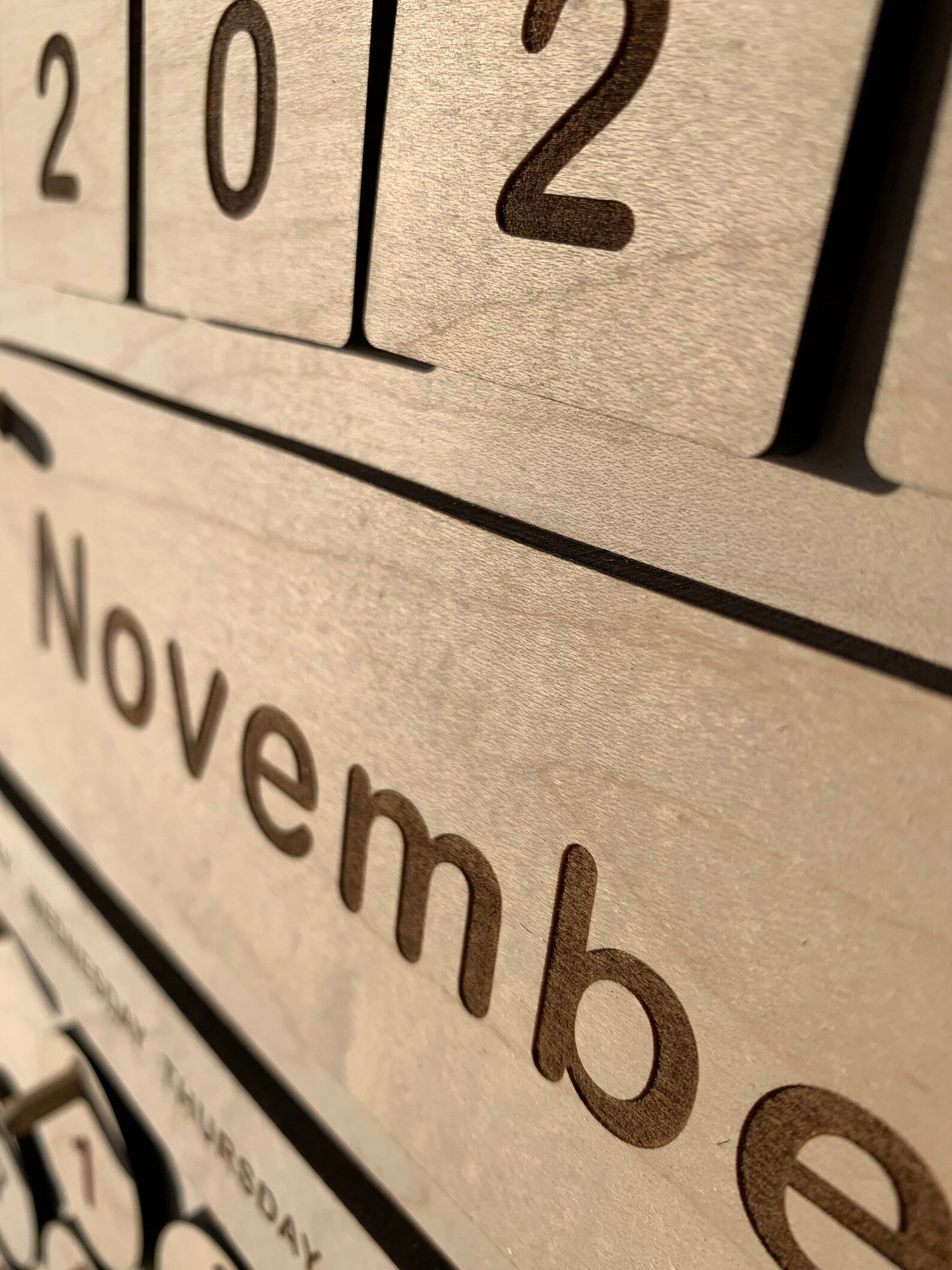 Forever Calendar Perpetual Wooden Calendar Monthly School | Etsy