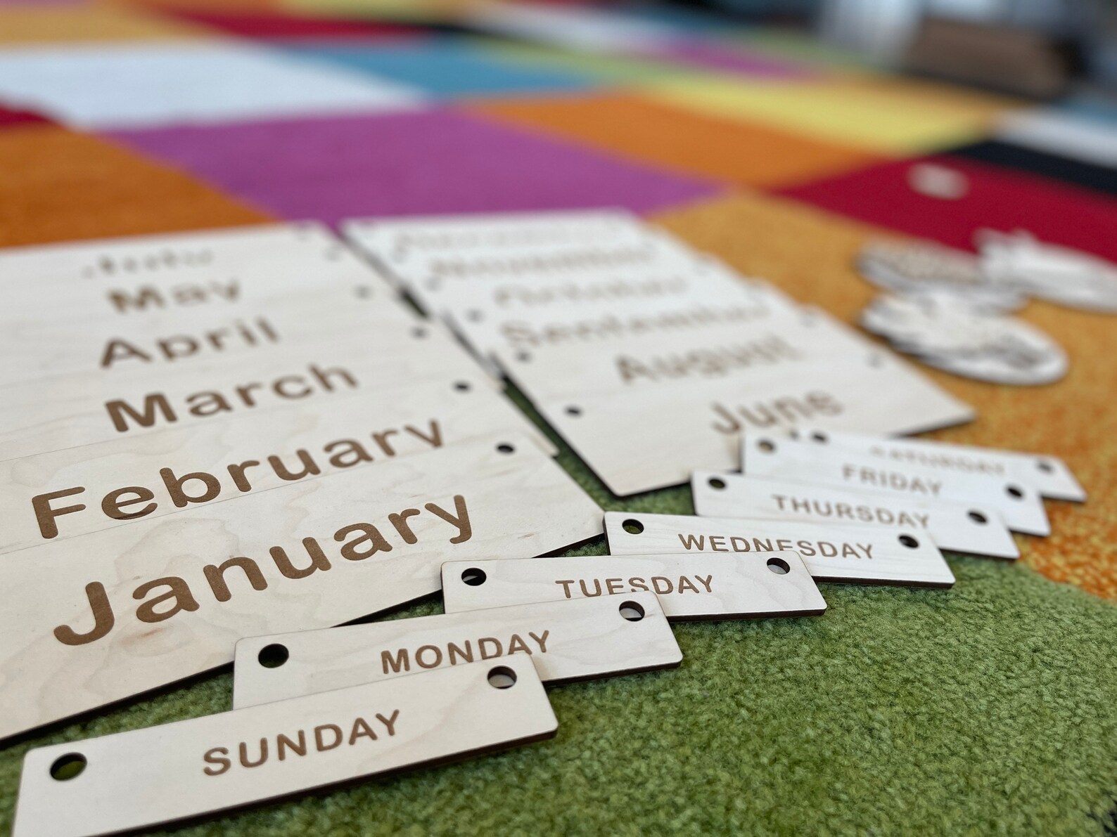 Forever Calendar Perpetual Wooden Calendar Monthly School - Etsy