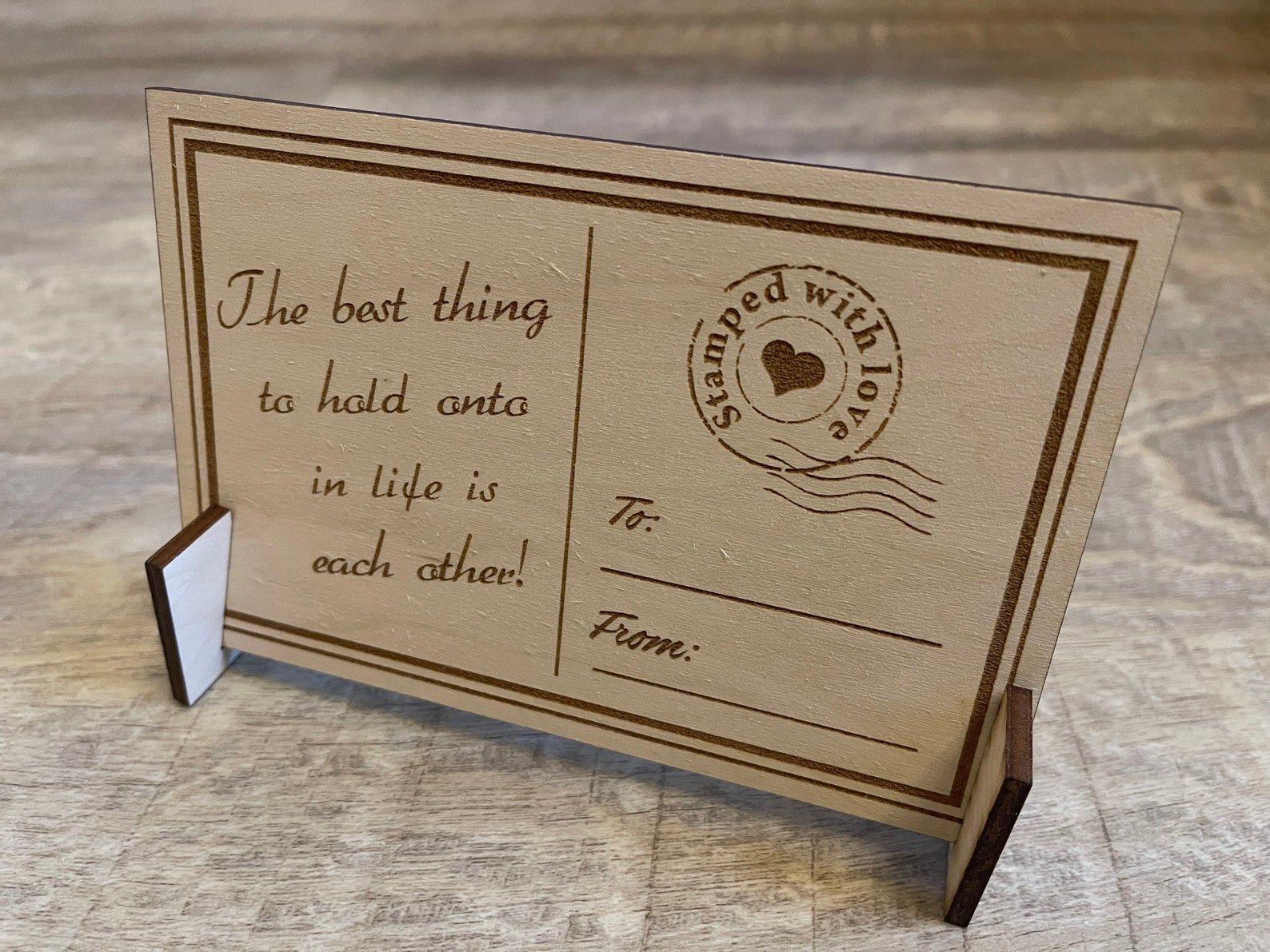 Personalized Wood Valentines Day Postcard Keepsake for Your Romantic ...