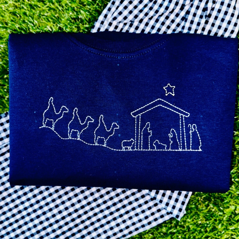 Nativity Smocked Romper - Etsy