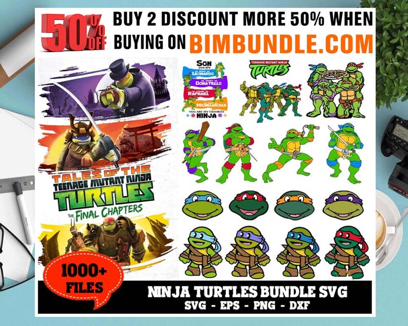 Digital 1000+ Files Ninja Turtles Svg Bundle Movie Svg Ninja Turtles ...