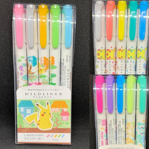 MILDLINER POKEMON Limited Edition Pokemon Markers 5 - Etsy