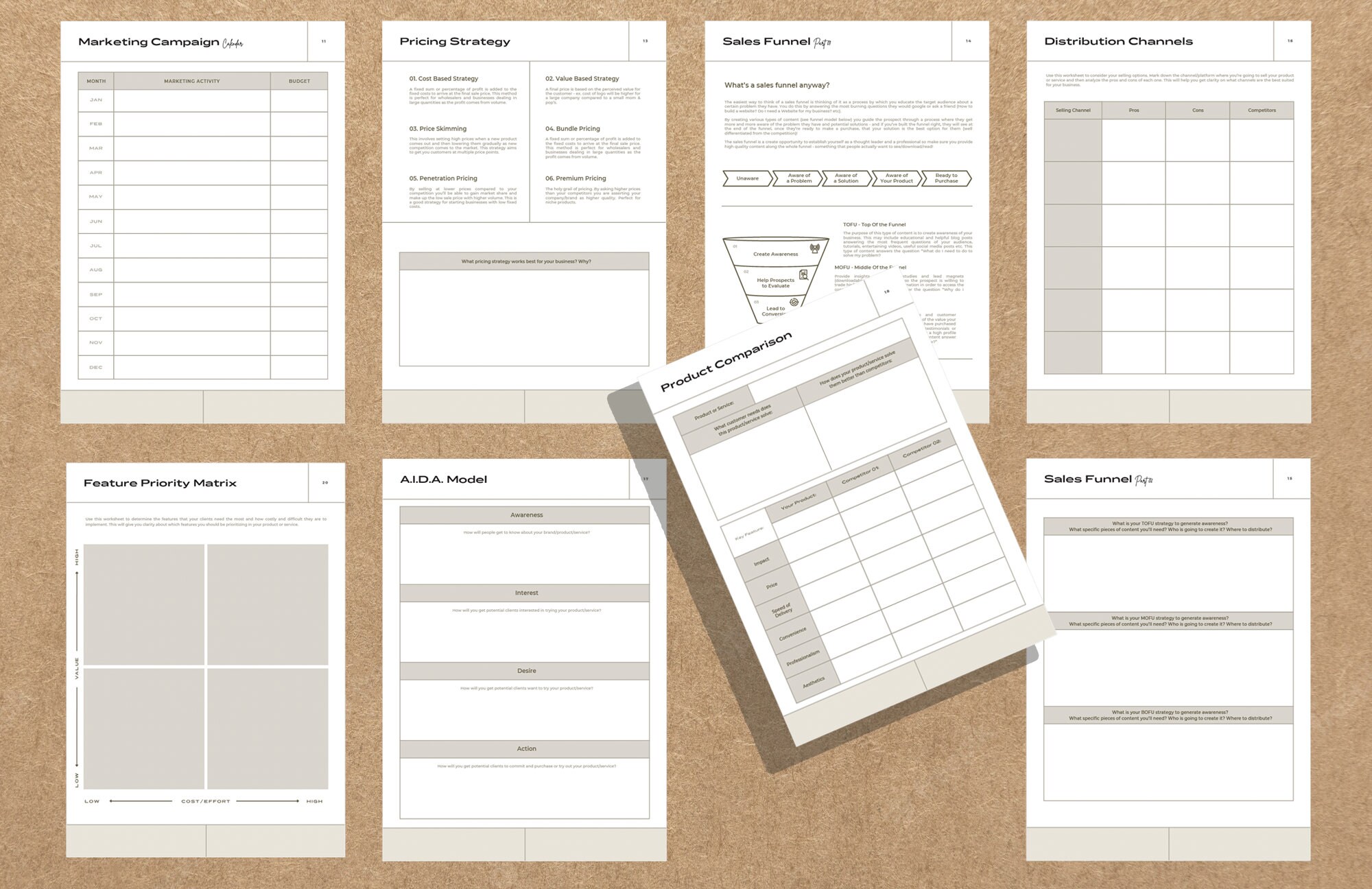 Interactive Business Strategy | Business Planner | PDF Download, A4 8.5 ...