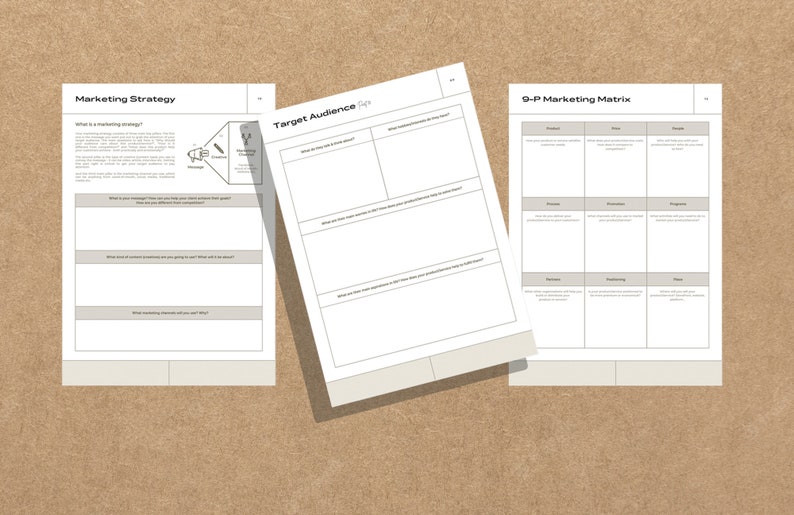 Interactive Business Strategy | Business Planner | PDF Download, A4 8.5 ...