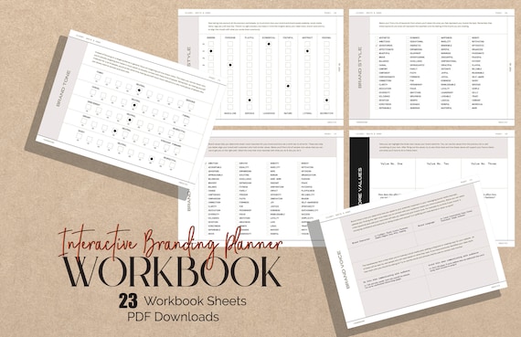 Interactive Branding Workbook Branding Planner Client - Etsy