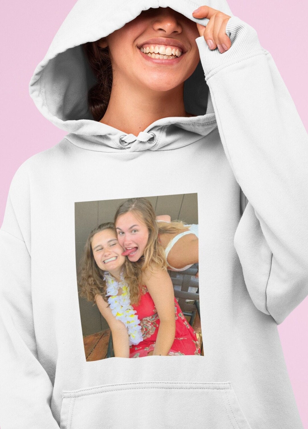 Custom Photo Hooded Sweatshirt Customizable Picture Hoodie Personalized ...