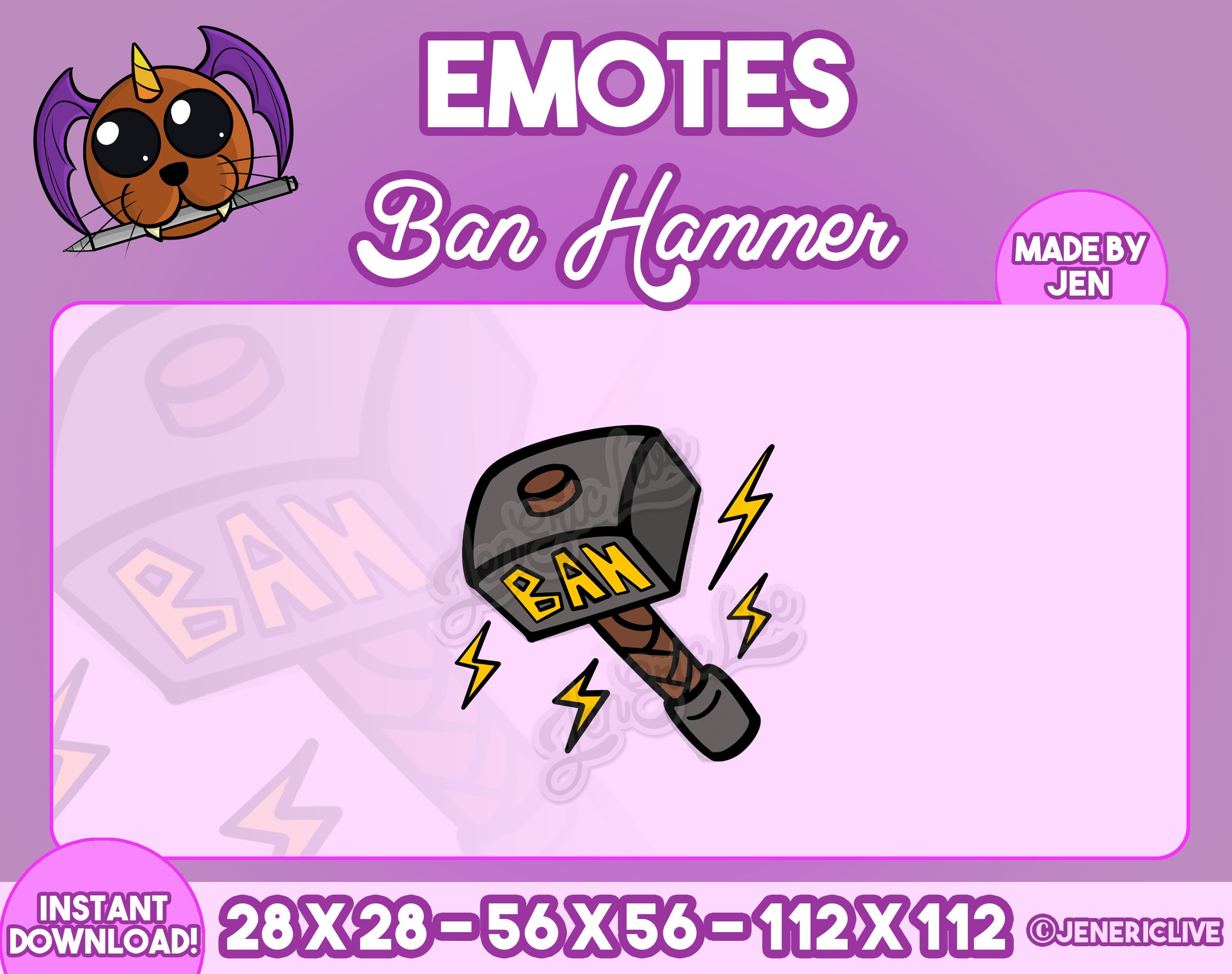 Art & Collectibles discord emotes mod Twitch Emote hammers Pride Hype ...