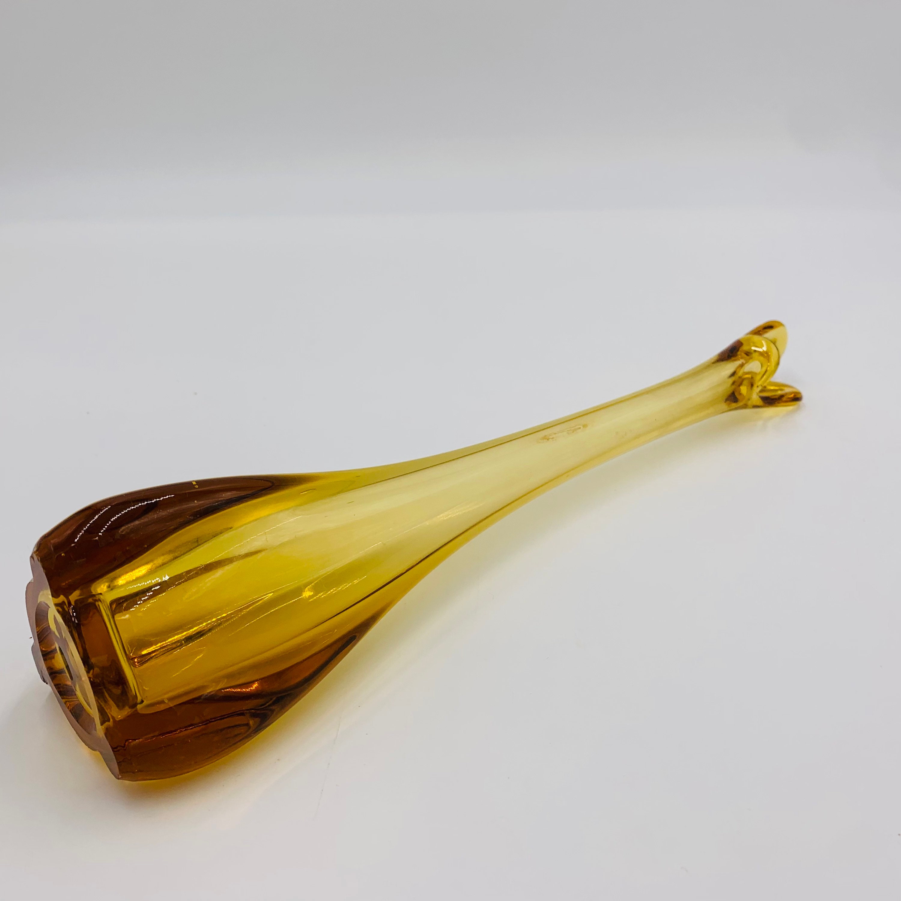 Vintage VIKING Three 3 Foil Amber Glass Swung Bud Vase, MCM, 12.5 - Etsy