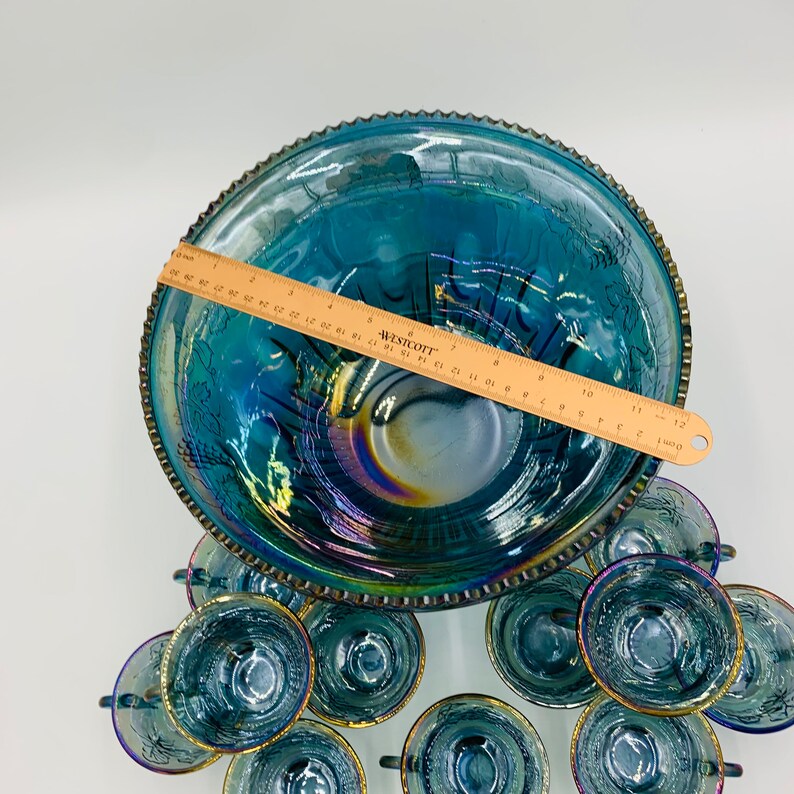 Vintage INDIANA Glass princess Blue Carnival Thirteen 13 - Etsy