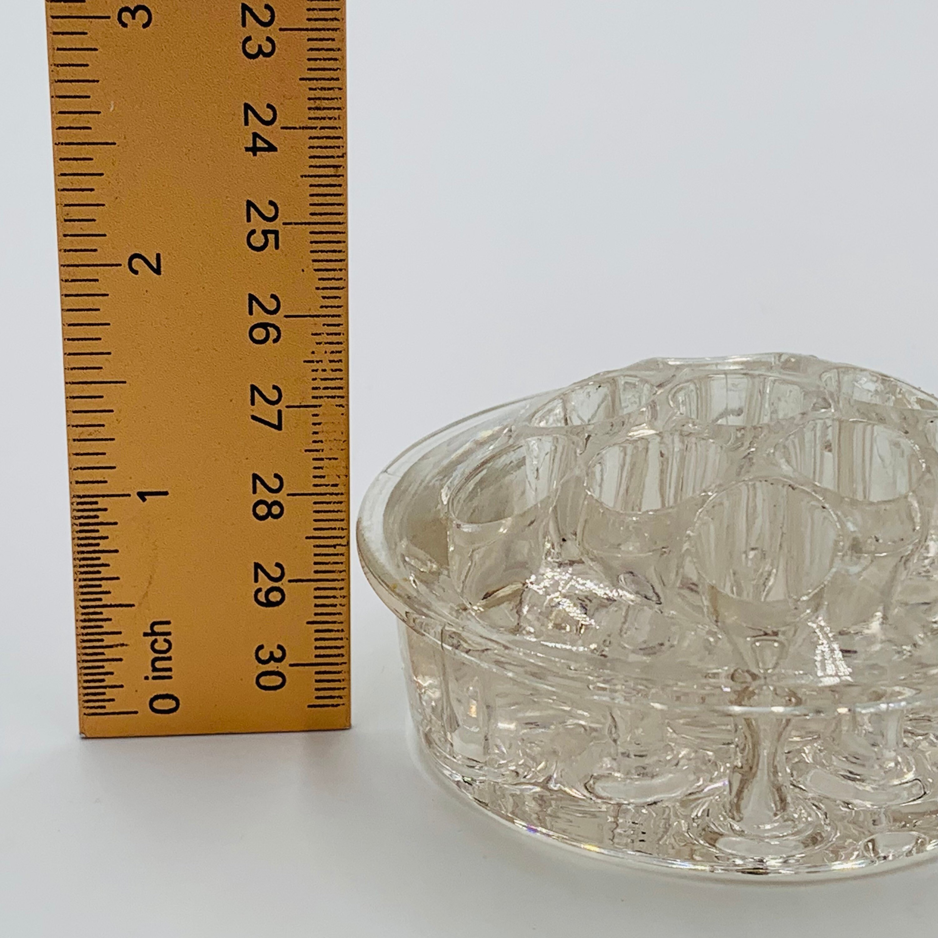 Vintage MCM Flower Arrangement Frog, Clear Glass, Floral Frog, 11 Holes ...