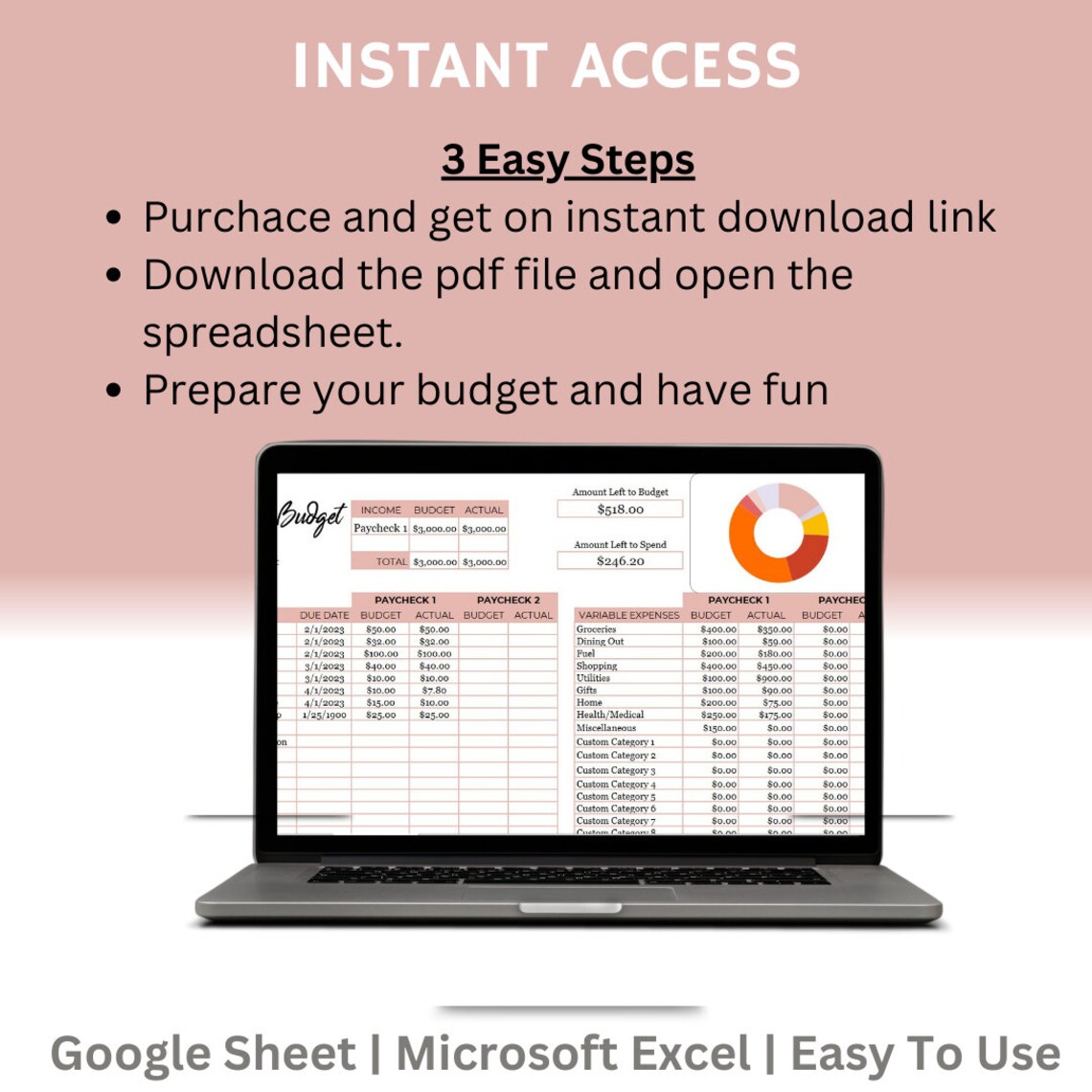 Make Paycheck Budgeting Easy. Paycheck Budget Planner Budget Paycheck ...