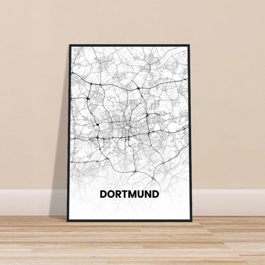 Dortmund City Map Mural Posters Framed Poster City Map - Etsy