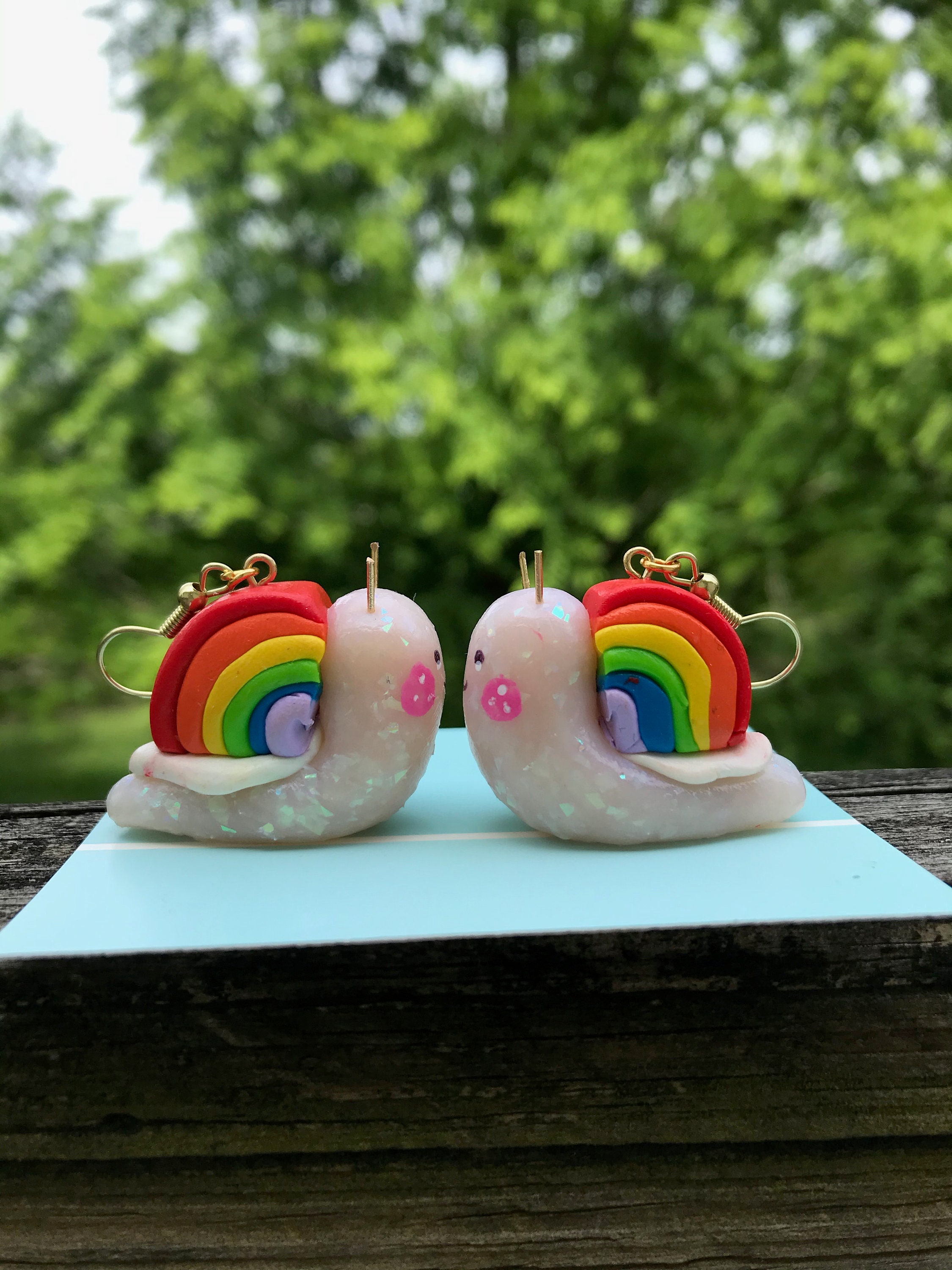 Rainbow Snails - Etsy