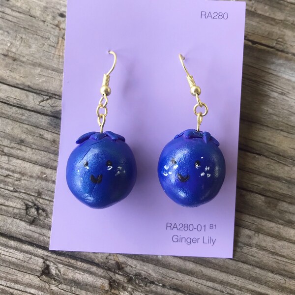 Blueberry Earrings - Etsy