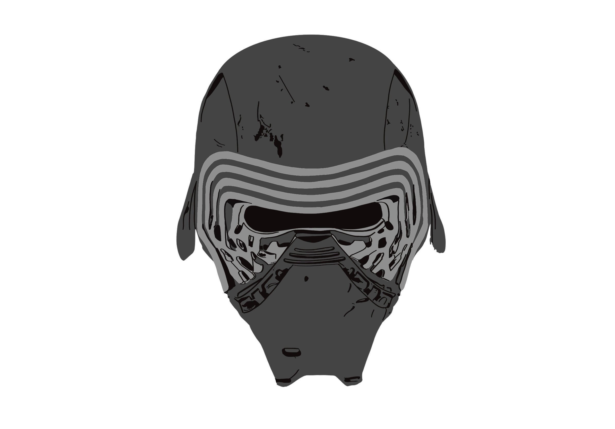 Kylo Rens Helmet Svgpng For Cricut Etsy