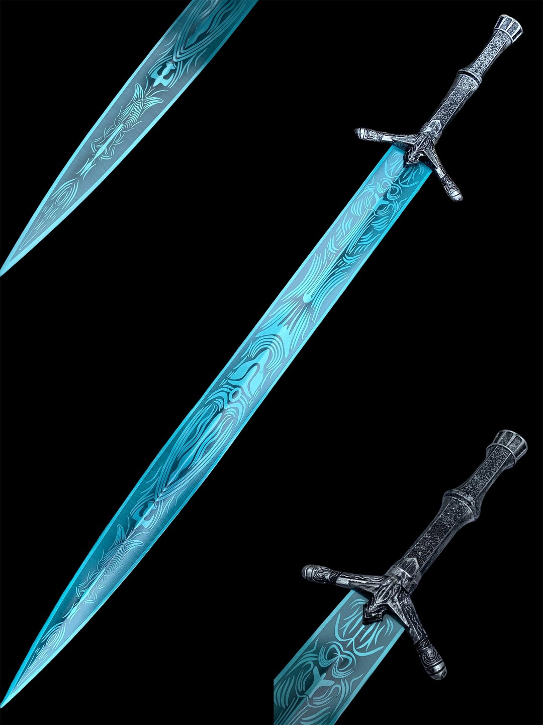 High-end Holy Moonlight Sword Dark Moon Greatsword Steel Replica Life ...