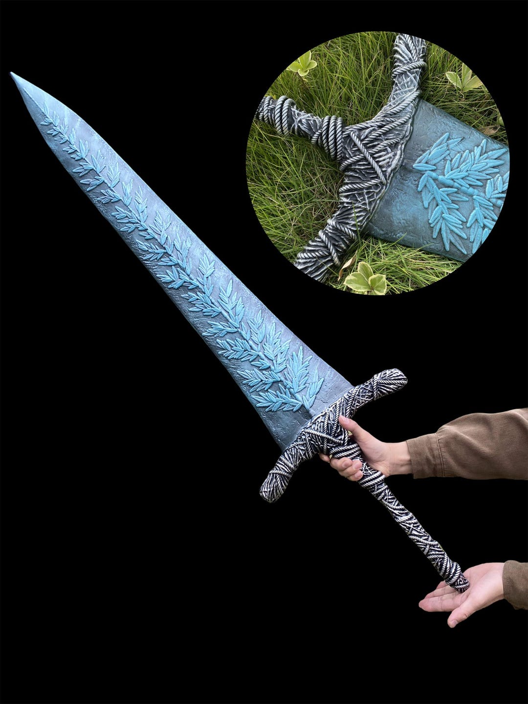 3d-printed ER Full-size Dark Moon Greatsword Moonlight Greatsword PVC Resin Replica ER Game ...