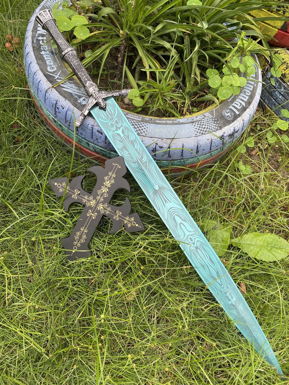 High-end Holy Moonlight Sword Dark Moon Greatsword Steel Replica Life ...